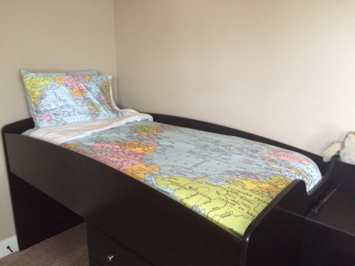 World Map Fleece Blanket Throw Cozy Sofa Couch Bed - Etsy