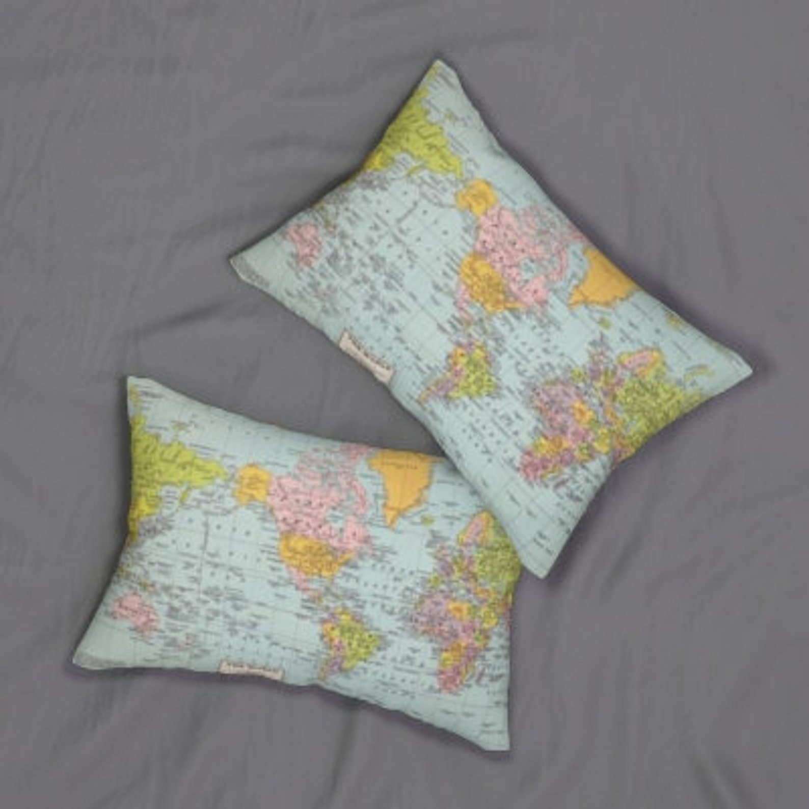 World Map Pillow World Map Travel Decor Wanderlust - Etsy