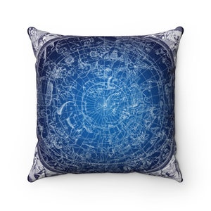 Northern Hemisphere Star Map Faux Suede Throw Pillow - Astrology - Etsy