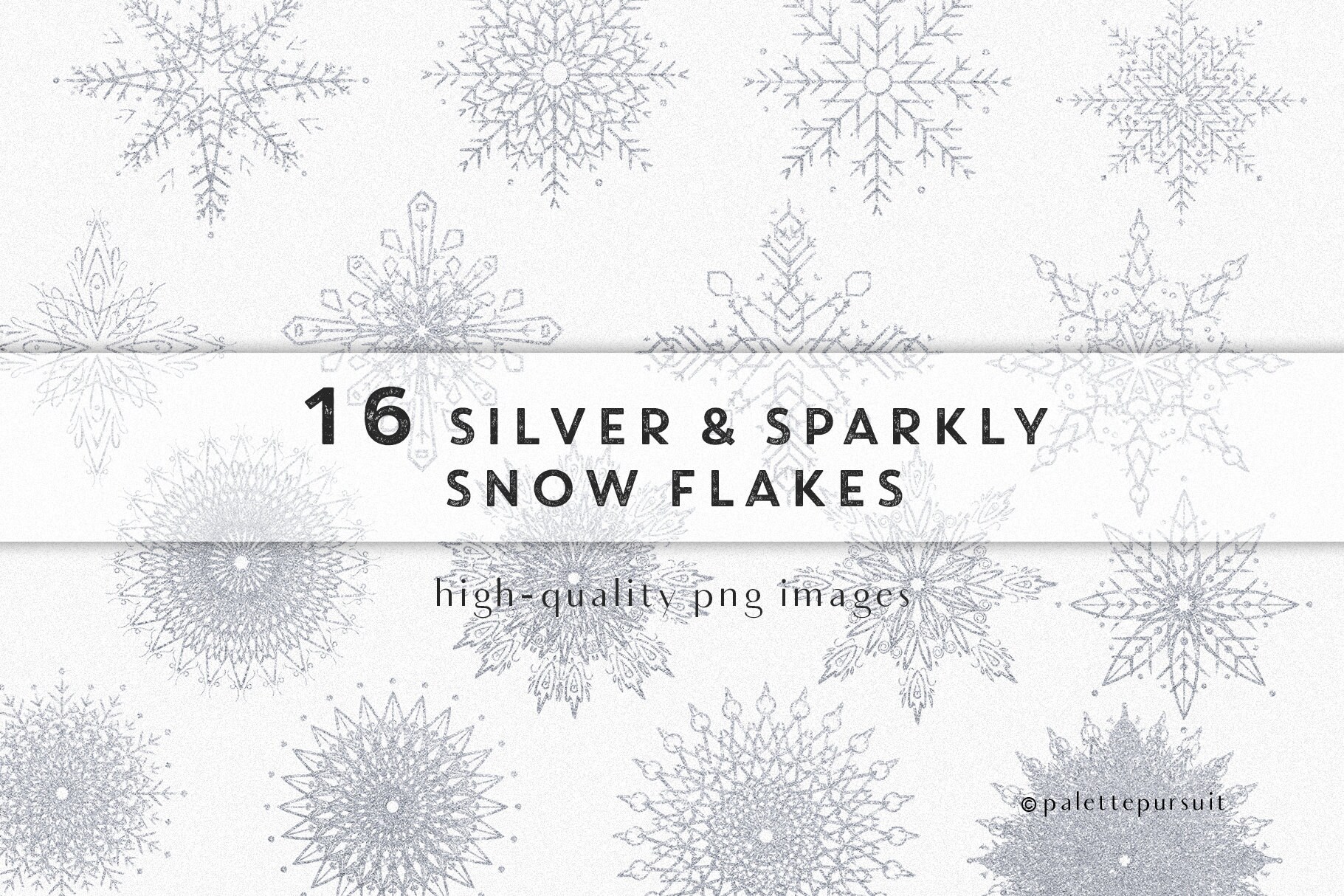 Silver Snowflake Clipart Silver Christmas Clip Art Winter - Etsy Australia