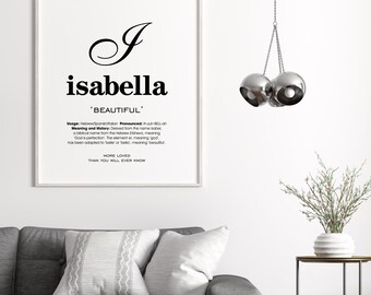 Isabella name art | Etsy