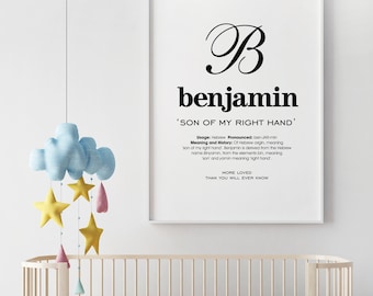 Benjamin Name Art - Etsy