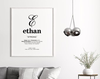Ethan Name Art - Etsy
