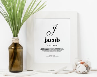 Jacob Name Art - Etsy