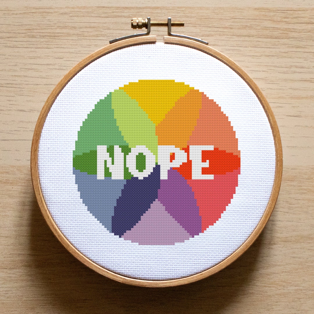 Nope Colour Wheel Digital Cross Stitch Pattern downloadable PDF - Etsy