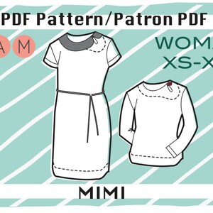 PDF Pattern of the Mimi Dress and Shirt for WOMAN - Etsy