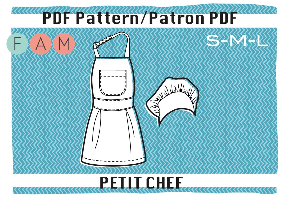 PDF Pattern of the Juliette Apron AND the Chef Hat - Etsy