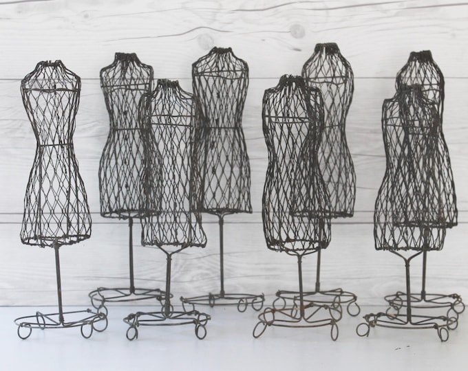Vintage French Miniature Wire Mannequin Dress Forms Sold Individually ...