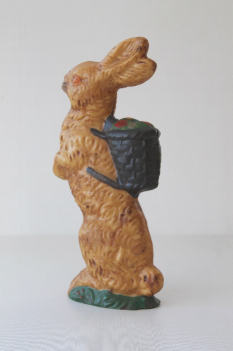 Vintage Large Solid Composite Rabbit Figure - Germany, Vintage Easter ...