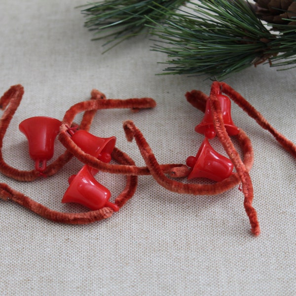 Vintage Plastic Red Bell - Etsy