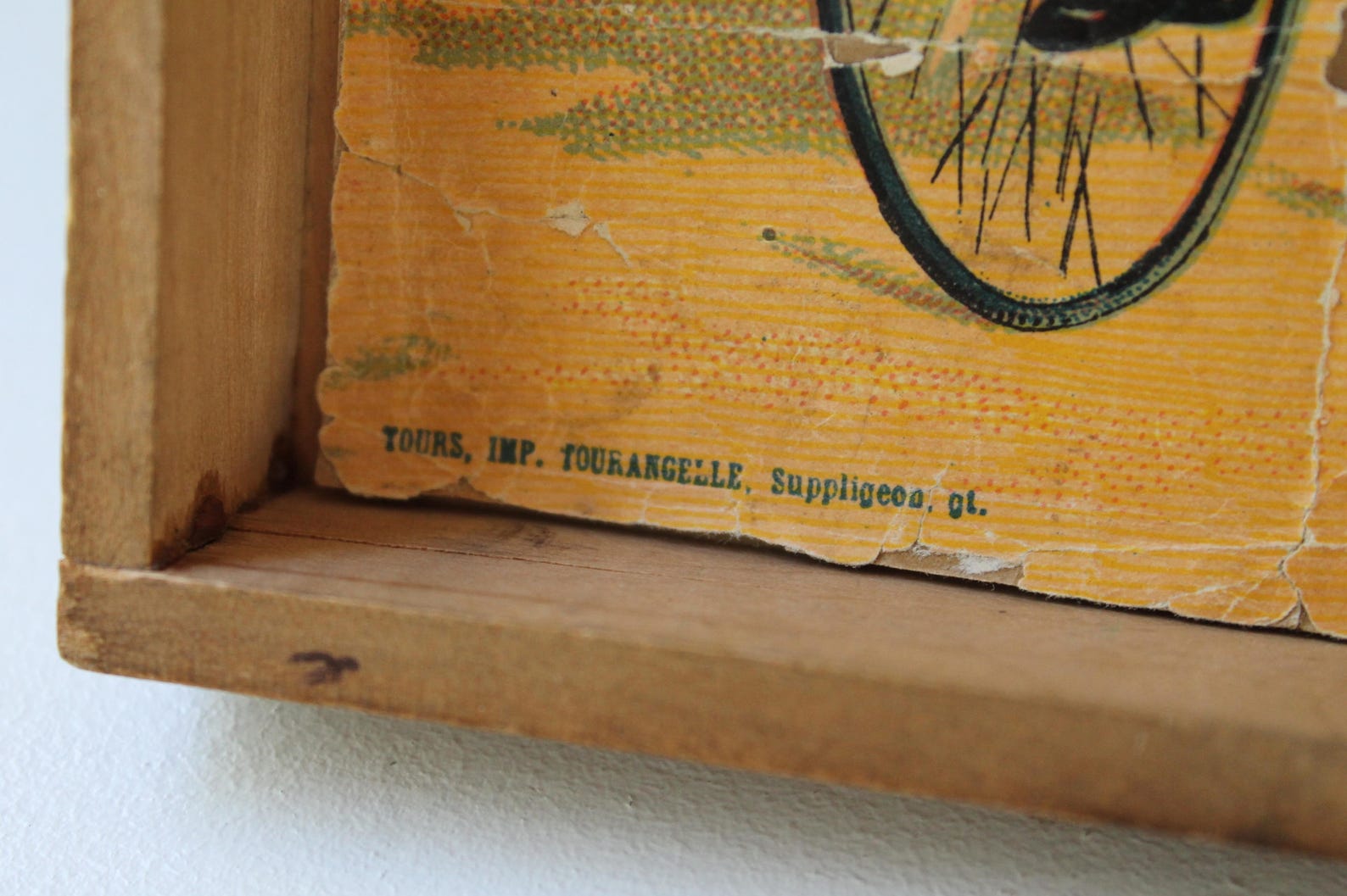 Vintage French Wooden Victorian Lithograph Picture Blocks Set in ...