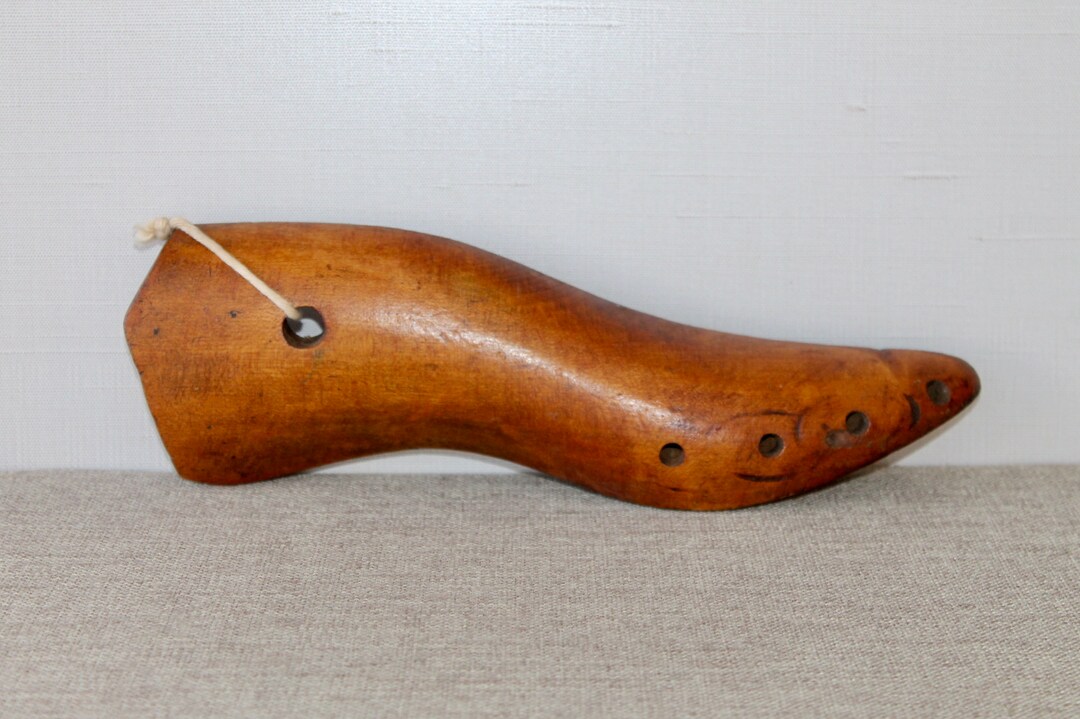 Vintage Unique Wood Half Shoe for Sign, Vintage Cobbler Shoe Form for ...