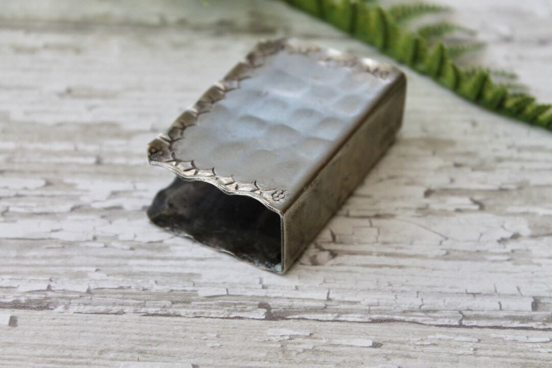 Vintage Silver Embossed Matchbox Case/holder/safe, Vintage Silver ...