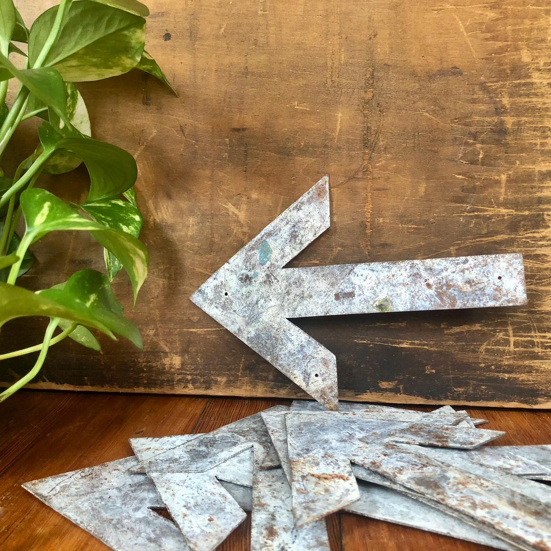 Vintage Large Galvanized Metal Arrow - SOLD SEPARATELY, Vintage Metal ...