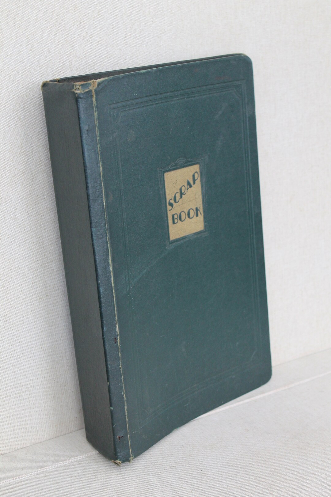 Antique Black Hardcover Scrap Book - National Flat Back Scrap Book ...