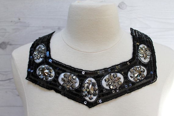 Vintage Neck Collar 1980s Stock Sample Metallic Beads and | Etsy