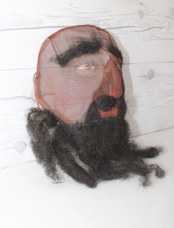 Antique Wire Mesh Mask, Hand Made Mesh Mask With Hand… - Gem