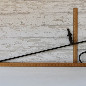 Vintage Large Cast Iron Sign Holder Rod, Vintage Banner Holder Rod ...