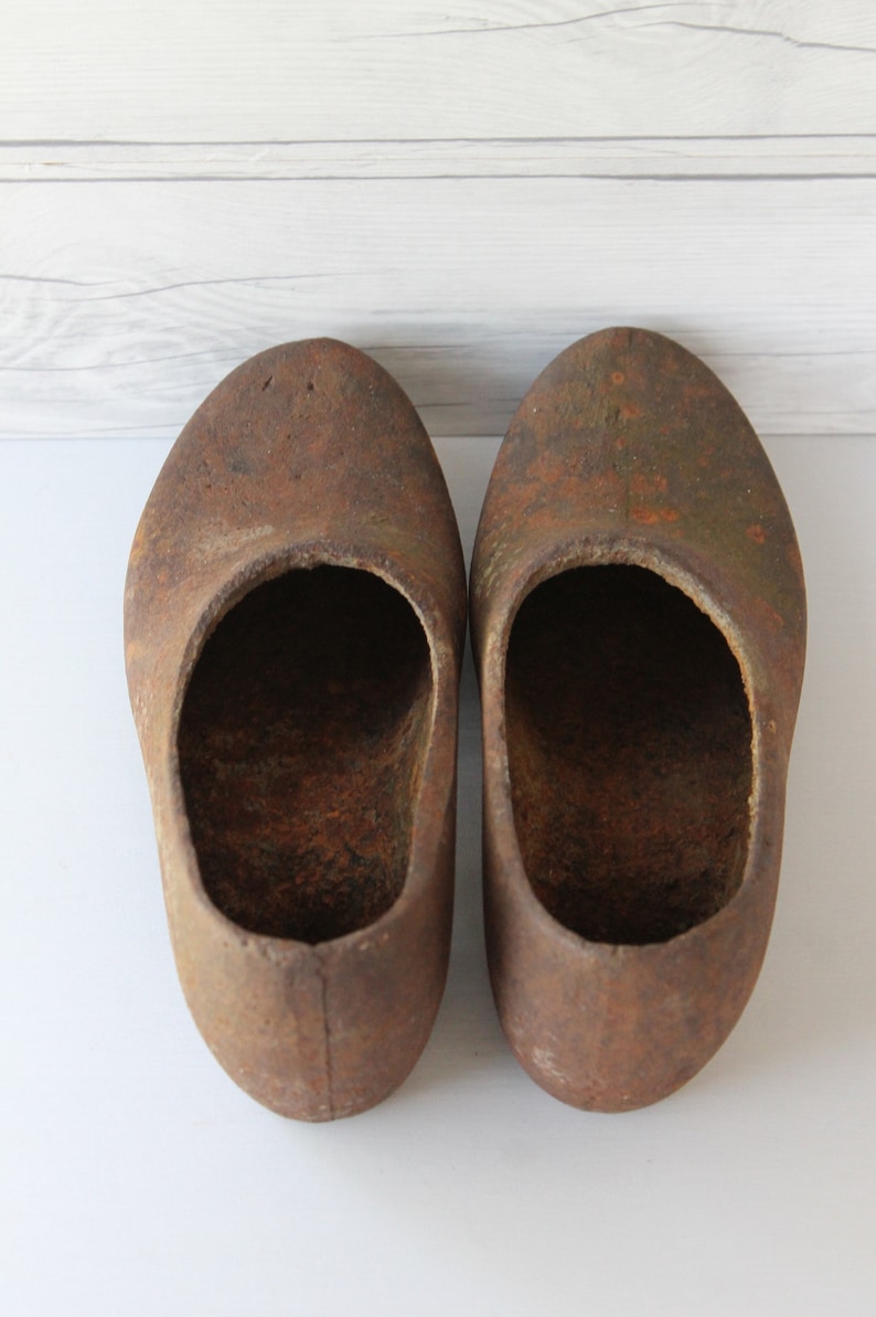 Vintage Pair of Cast Metal Clogs Vintage Cast Metal Shoe | Etsy
