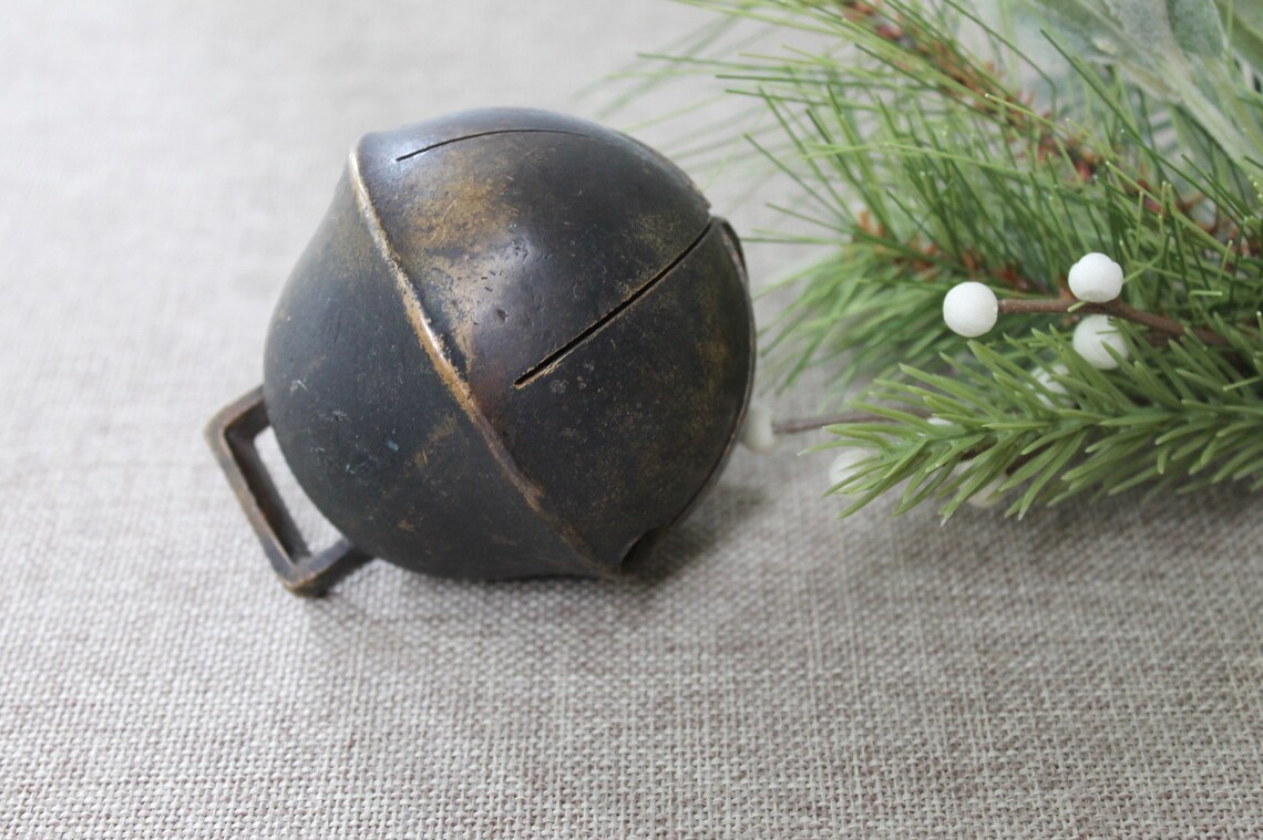 Vintage Extra Large Bronze Sleigh Bell Antique Sleigh Bell - Etsy
