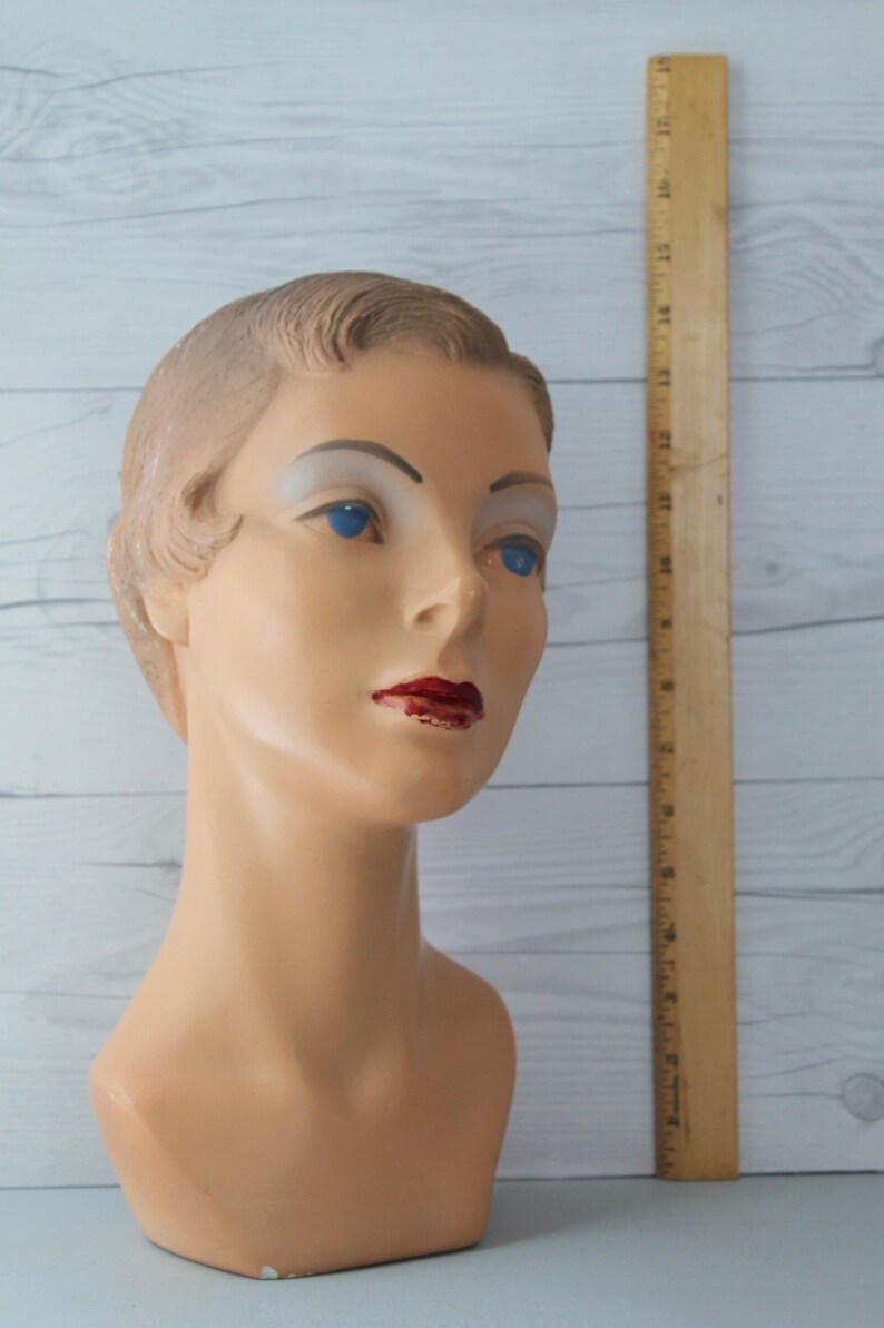 Vintage French Female Mannequin Bust Art Deco Vintage Head | Etsy