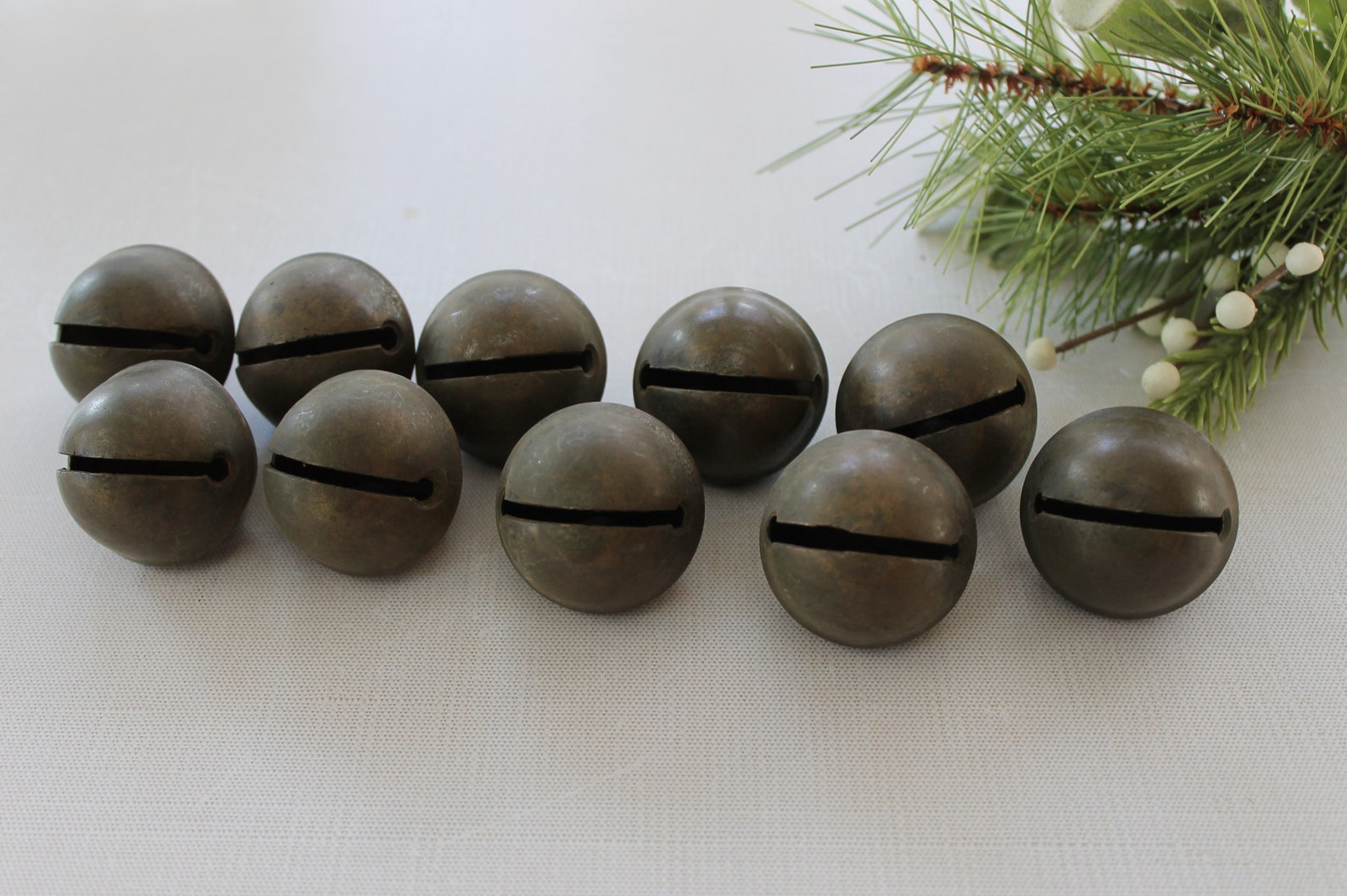 Vintage Small Bronze Jingle Sleigh Bell With Loop Shank, Antique Sleigh ...