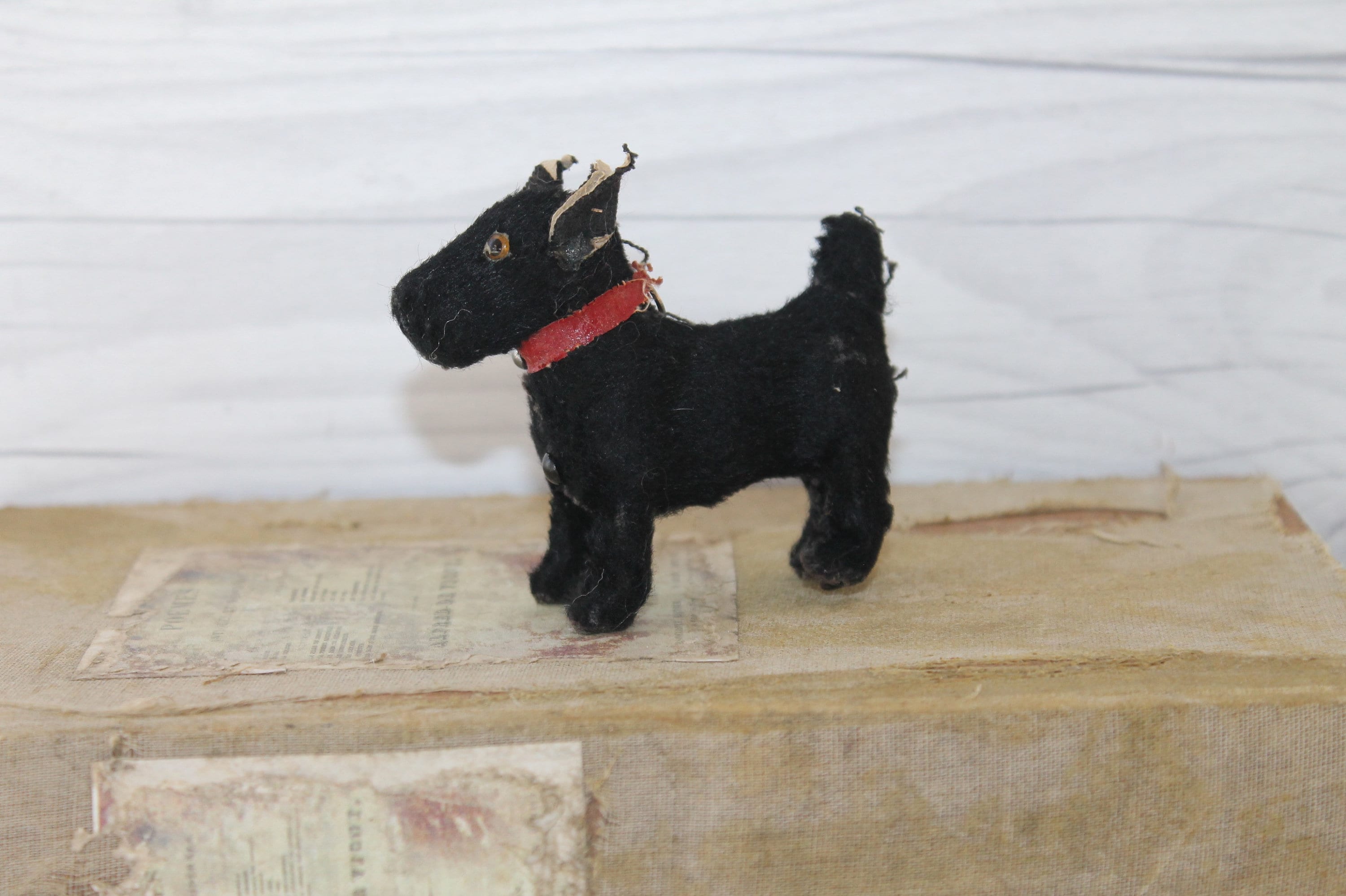 Vintage Small Stuffed Black Terrier Dog Vintage German Stuffed Dog Etsy UK