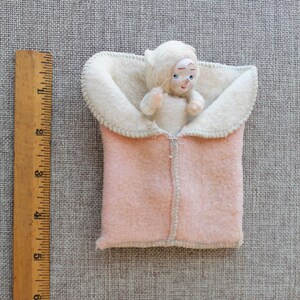 Antique Spun Cotton Girl Figure Christmas Tree Ornament, Vintage White ...