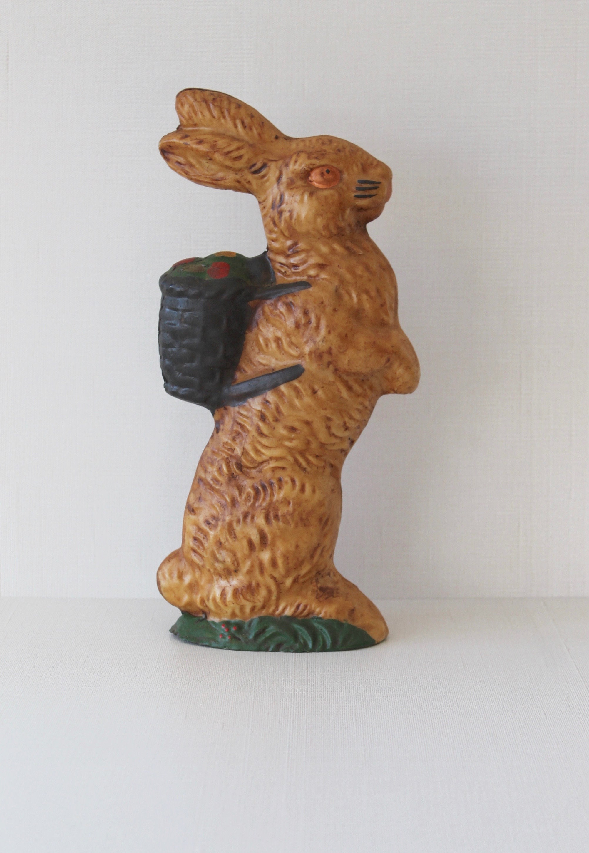 Vintage Large Solid Composite Rabbit Figure - Germany, Vintage Easter ...