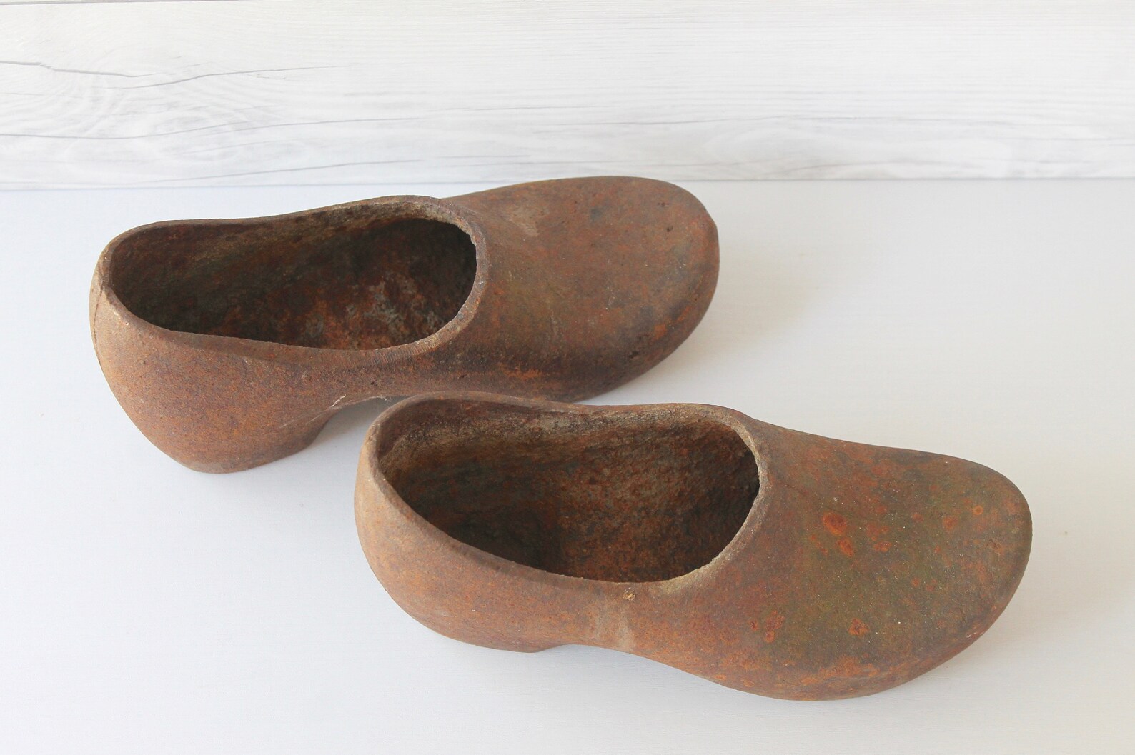 Vintage Pair of Cast Metal Clogs Vintage Cast Metal Shoe - Etsy