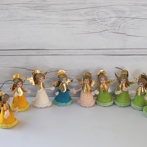 Vintage Angel Ornaments - Set of 9, Vintage Tree Ornament Angels ...