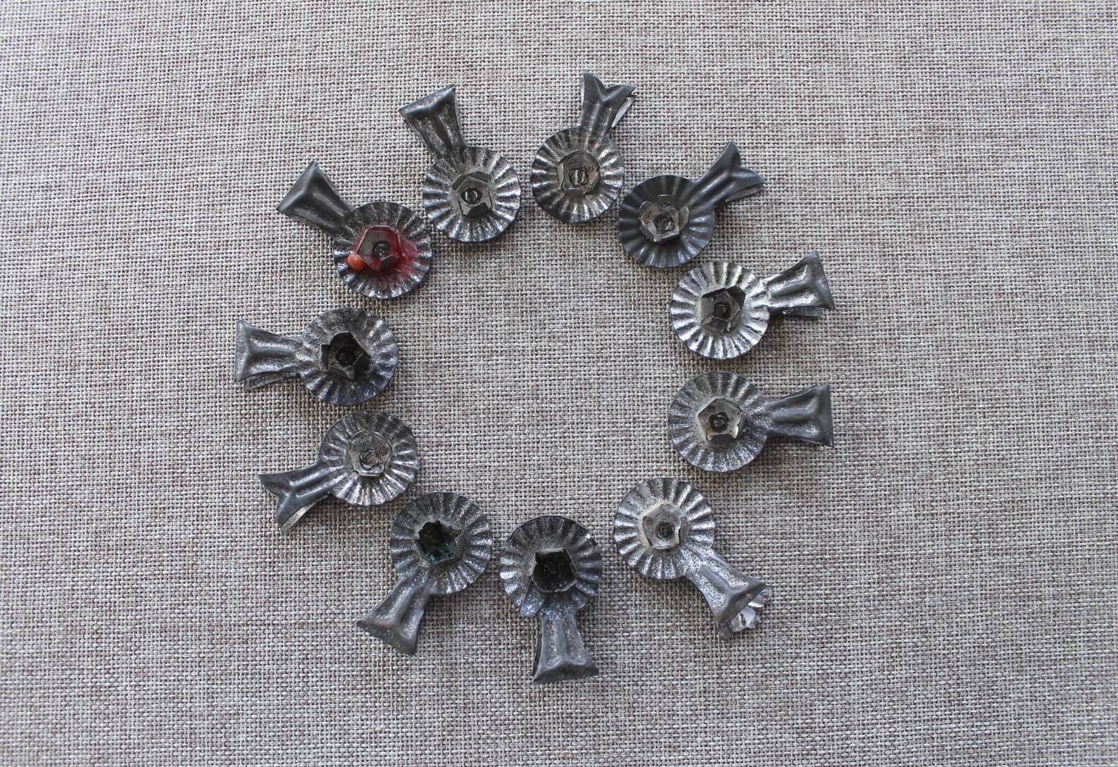 Vintage Unique Set of 11 Metal Christmas Candle Tree Clips, Vintage ...
