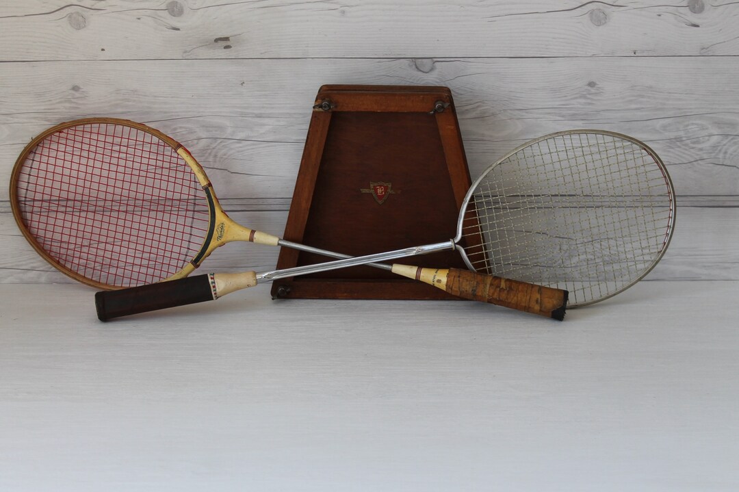 Vintage 2 Badminton Rackets/racquets With Double Racquet Case/holder ...