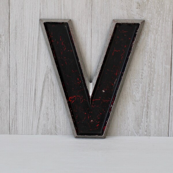 Black Metal Letter V - Etsy