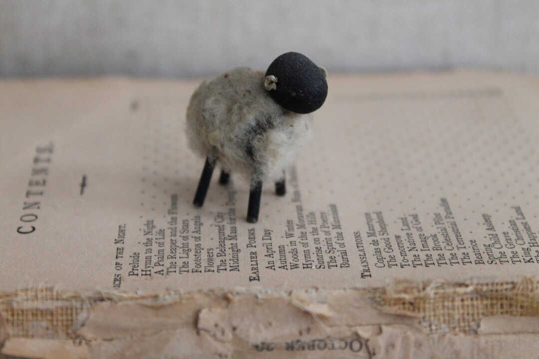 Vintage Small Wooly Sheep Figure, Vintage Hand Made Sheep, Vintage ...