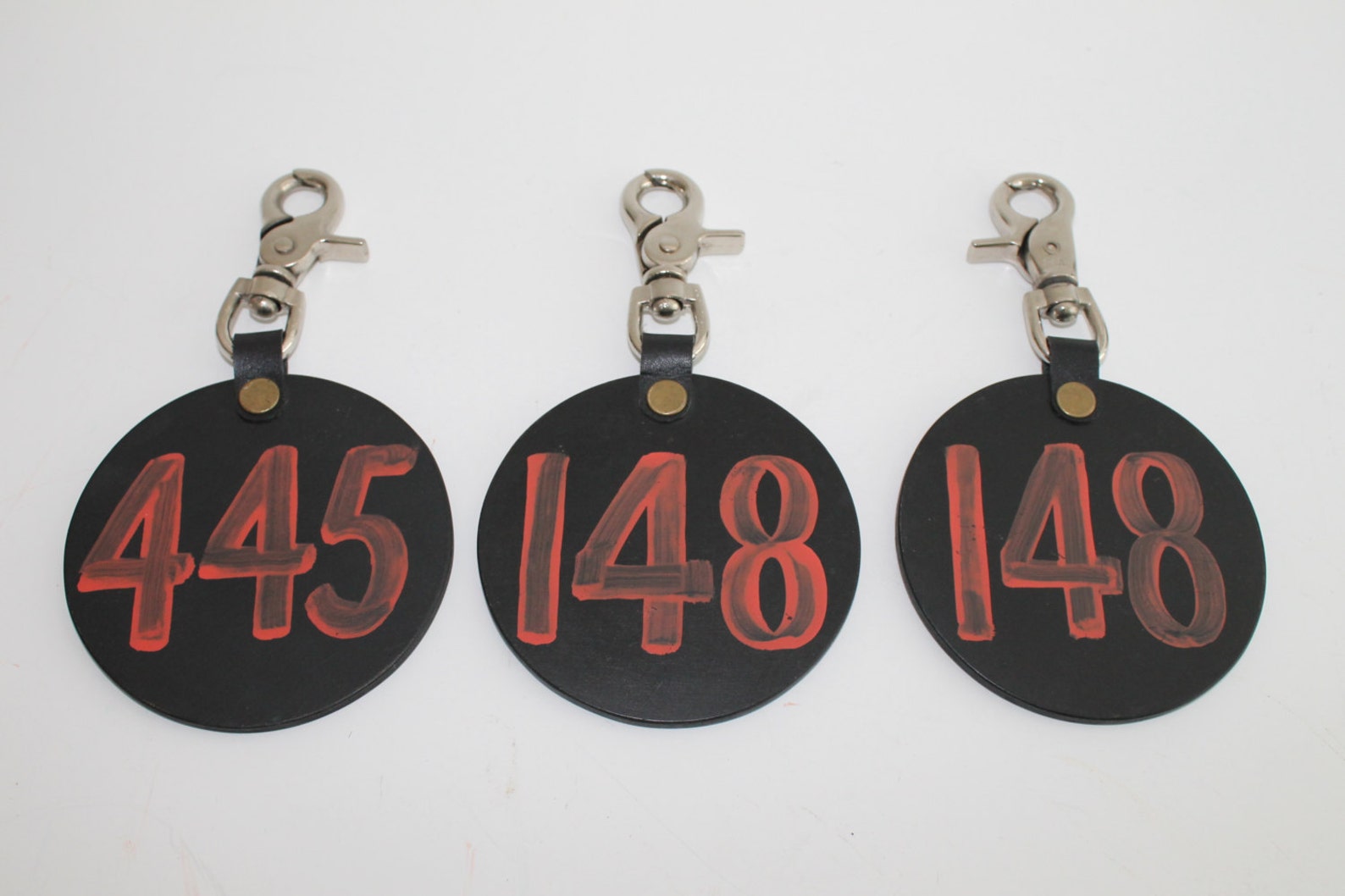Large Hotel Room Key Holder/ Vintage Inspired/ Black Round Tag - Etsy