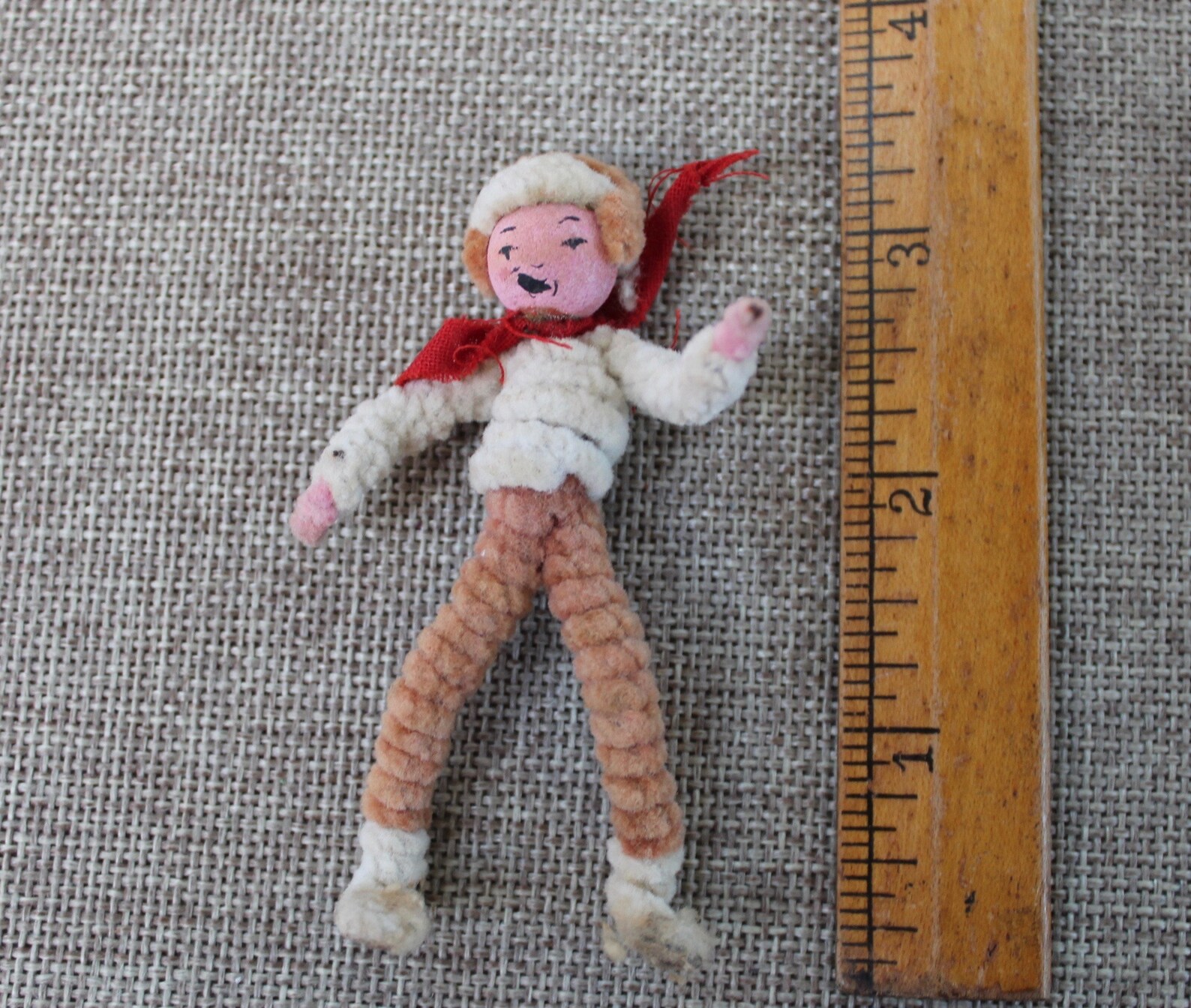 Vintage Small Chenille Pipe Cleaner/spun Cotton Figure - Etsy