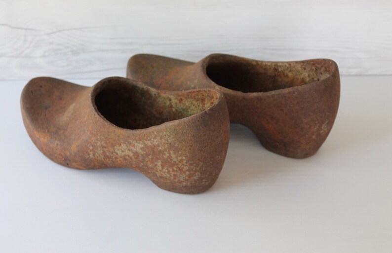 Vintage Pair of Cast Metal Clogs Vintage Cast Metal Shoe | Etsy