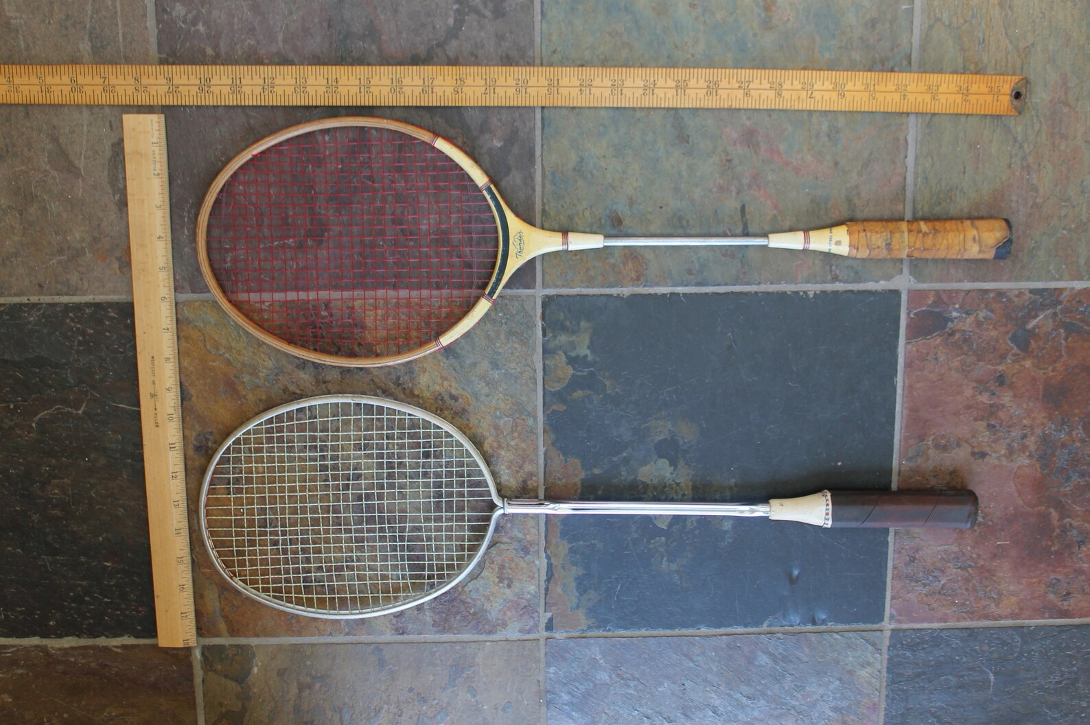 Vintage 2 Badminton Rackets/racquets With Double Racquet | Etsy