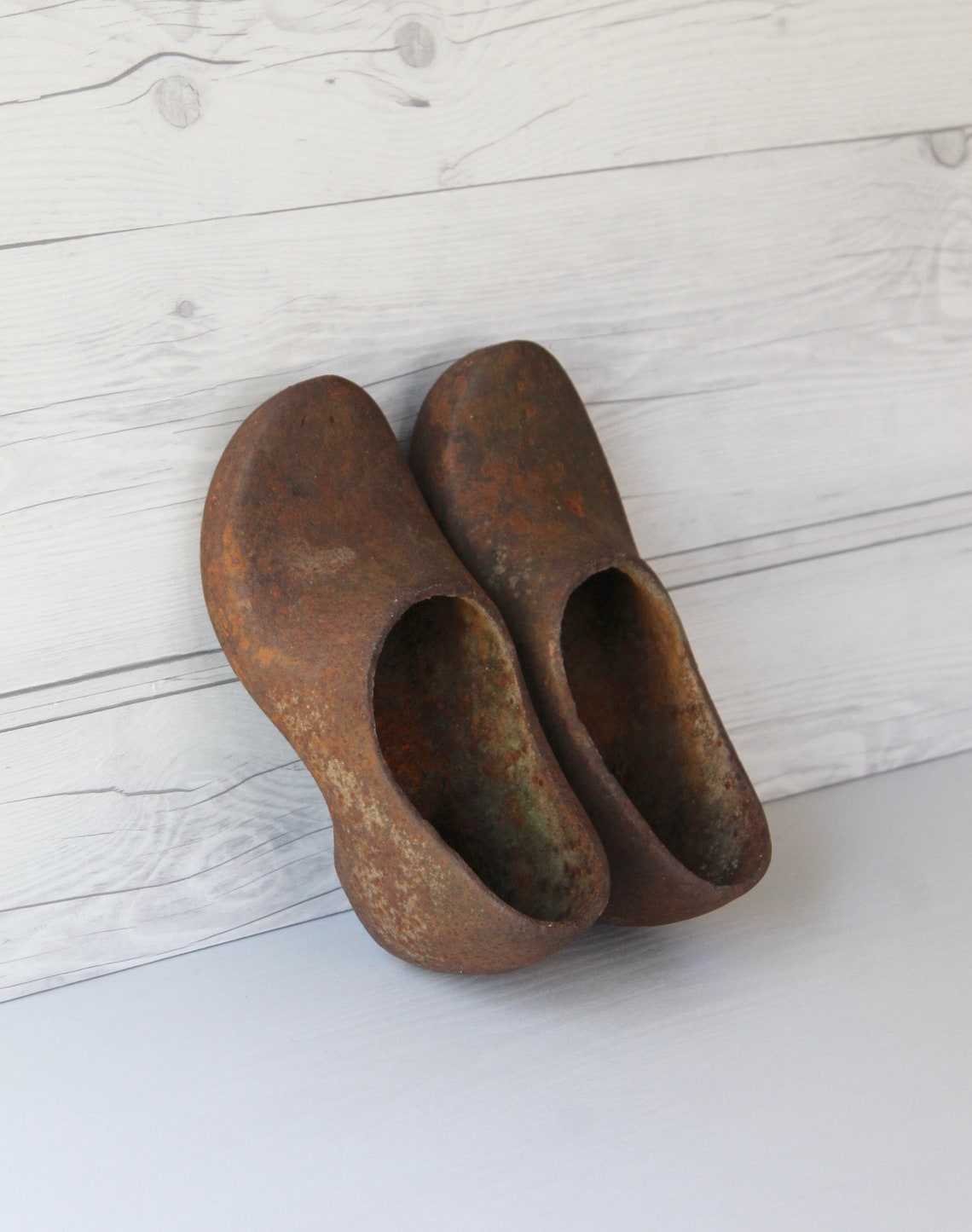 Vintage Pair of Cast Metal Clogs Vintage Cast Metal Shoe - Etsy