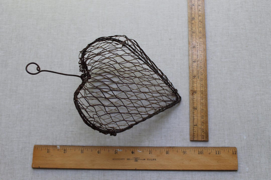 Vintage Wire Heart Form - Opens Up, Vintage Wire Art Heart - Etsy