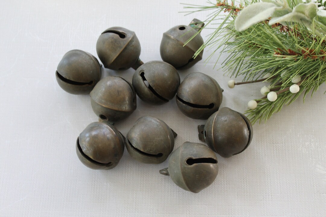 Vintage Small Bronze Jingle Sleigh Bell With Loop Shank, Antique Sleigh ...