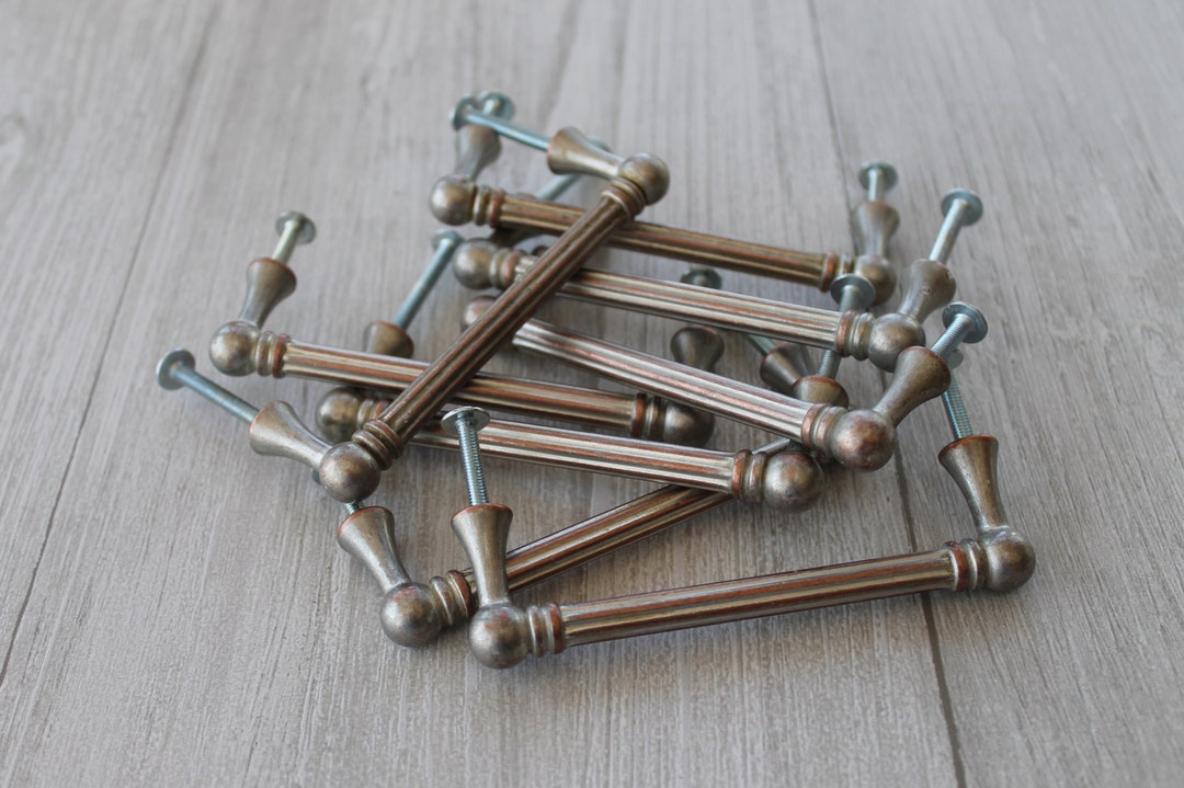 Set of 8 Matching Metal Drawer Pulls, Drawer Hardware Pulls, Furniture ...