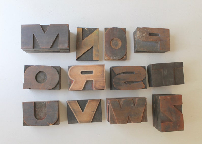 Vintage Large Letterpress Wood Block Letters SOLD - Etsy