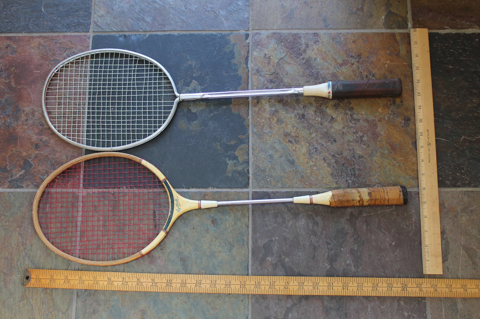 Vintage 2 Badminton Rackets/racquets With Double Racquet - Etsy