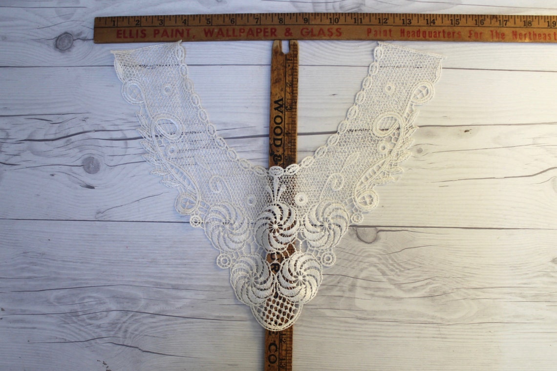 Vintage Neck Collar White Netted Fabric Lace Vintage White - Etsy
