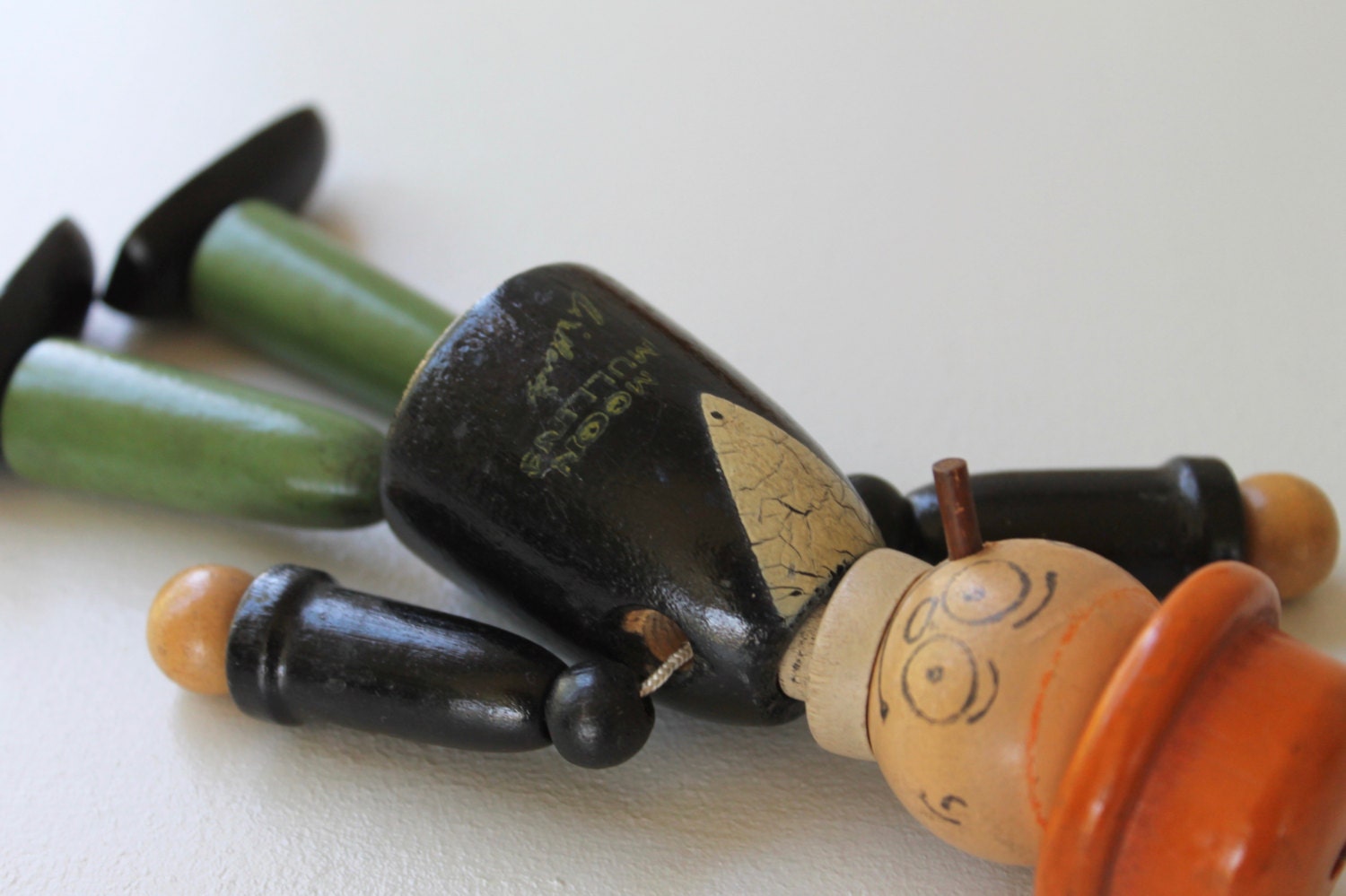 Vintage Wood Jointed Moon Mullins String Doll Vintage Wooden - Etsy