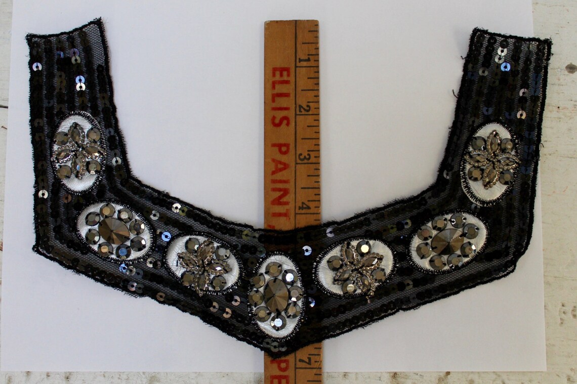 Vintage Neck Collar 1980s Stock Sample Metallic Beads and - Etsy