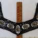 Vintage Neck Collar 1980s Stock Sample, Metallic Beads and Black Sequin ...