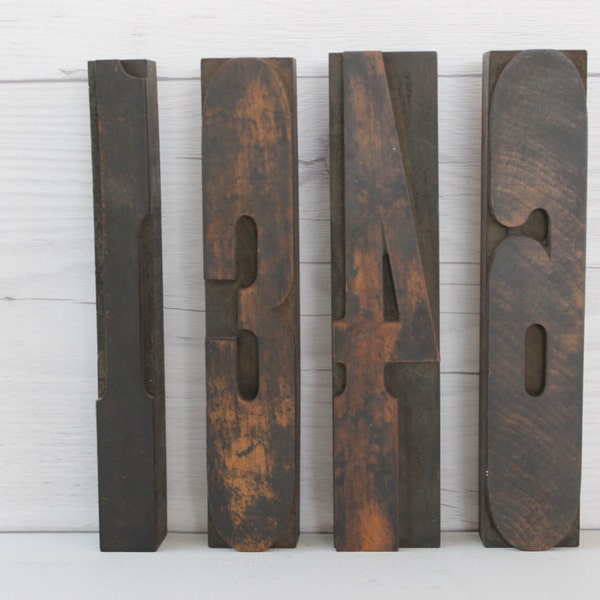 Large Wood Numbers - Etsy